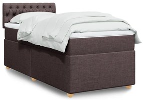 Box spring postel s matrací tmavě hnědá 90x190 cm textil 3288845
