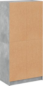 Highboard s dvířky betonově šedý 68x37x142 cm kompozitní dřevo 3295867