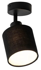 Stropní lampa černá nastavitelná - Hetta