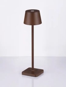 Venkovní stolní lampa Deck hnědá