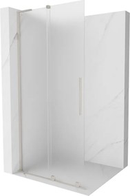 Mexen Velar L, posuvná sprchová zástěna Walk-in 110 x 200 cm, 8mm sklo námraza, broušená ocel, 871-110-003-33-97