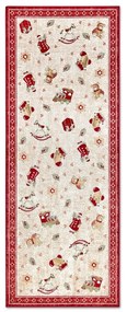 Červený běhoun s vánočním motivem s příměsí bavlny 80x200 cm Toy's Delight Red Christmas – Villeroy&amp;Boch