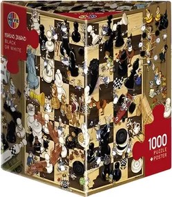 HEYE Puzzle Černá nebo bílá (Šachy) / 1000 dílků / 68 x 48 cm