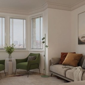 Zelená hliníková stojací lampa s ohybatelnou konstrukcí (výška 155 cm) Gleam – Sollux