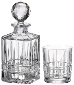 Bohemia Crystal Whisky set Dover 99999/15720/861 (set 1 karafa + 6 skl