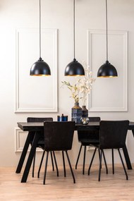 Závěsné světlo KYLIE 3 lampy černá- 135*30*26 cm