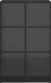 Highboard s dvířky černý 68 x 37 x 109 cm kompozitní dřevo 3295851