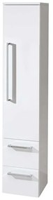 Mereo, Bino, koupelnová skříňka vysoká 163 cm, pravá, bílá CN668