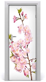 Samolepící fototapeta na dveře Květiny višně 85x205 cm