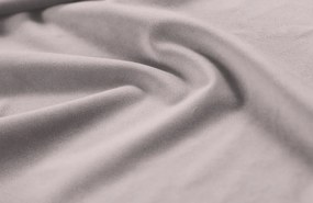 Světle šedá sametová dvoulůžková postel MICADONI Bellis 160 x 200 cm