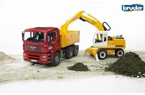 Bruder Nákladní auto MAN TGA s bagrem Liebherr, 1:16, 73 x 18,5 x 23 cm