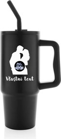 Personalizovaná termoska s barevným víčkem s párem a ultrazvukem