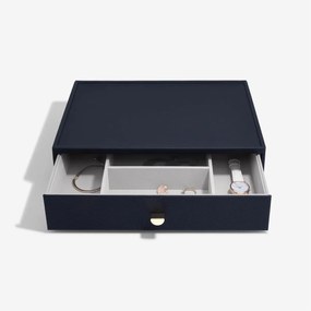 Stackers, Box se šuplíkem na šperky Navy Pebble Supersize Accessory Drawer  | tmavě modrá 75903