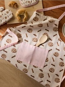 Sinsay - Kuchyňská zástěra s motivem sušenky a vanilky - krémová