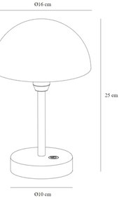 Nordlux - LED Stmívatelná nabíjecí stolní lampa ELLEN LED/2,8W/3,7V IP44 černá
