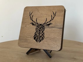 Li-Go "Hlava jelena" lampa 19x19 cm provedení povrchu: dub světlý