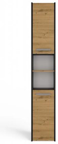 Koupelnová skříňka S30 Antracit + dub artisan