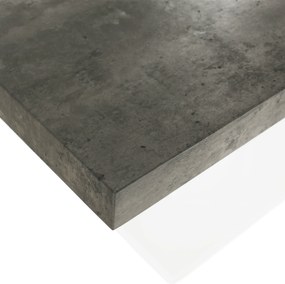 Jídelní stůl, beton / bílá matná, 138x90 cm, BOLAST