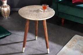 Designový odkládací stolek Hadelinde 50 cm antik stříbrný