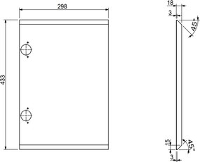 Mexen Orio, koupelnová skříňka 30 cm, 1 dvířka, bílá matná, 91A11-03047-1-BF01
