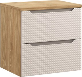 Comad Koupelnová skříňka pod deskové umyvadlo Luxor Beige 60 béžová/dub olejovaný