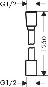Hansgrohe Designflex, textilní sprchová hadice 1250 mm, kartáčovaný bronz, HAN-28220140
