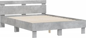 vidaXL Rám postele s čelem 120 x 190 cm kompozitní dřevo [3207451] Barva: šedá sonoma
