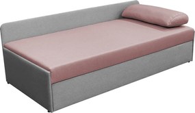 Rozkládací válenda, růžová/světle šedá, JALEN