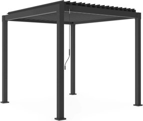 BIZZOTTO Černá hliníková pergola s uzavíracími lamelami GARDA 3x2,4 m 0796080