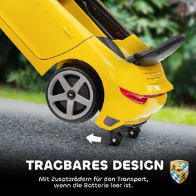 AIYAPLAY Elektrické sedátkové auto pro děti, ovladatelné na dálku, hudba, klakson, USB, bezpečnostní pás, pro 3-5 let, žluté