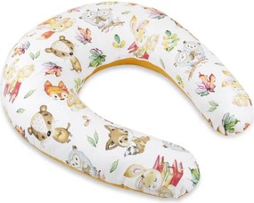 Bellatex Kojicí polštář s povlakem na zip Bílá,Žlutá 180 cm, po obvodu