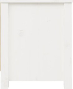 vidaXL Lavice s botníkem 110 x 38 x 45,5 cm masivní borovice [813775] Barva: Bílá