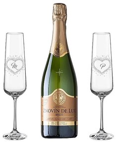 DELUX BRUT pískovaná sada V srdci (1+2)