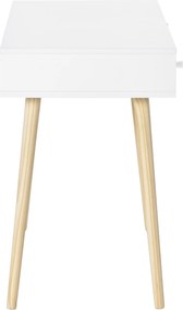 Dětský stůl HOMCOM s 1 otevřenou přihrádkou a 2 šuplíky v severském stylu pro studijní místnost, vstup a ložnici 100x48x76,5 cm v multicolor provedení