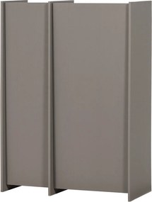 Šedá skříňka v dekoru jasanu 102x140x44 cm Brock – WOOOD