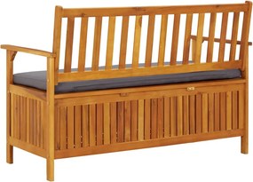 Zahradní úložná lavice 120 cm masivní akáciové dřevo 310276