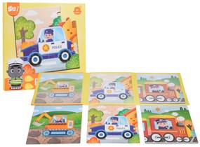 RKToys Magnetické puzzle dopravní prostředky s knížkou