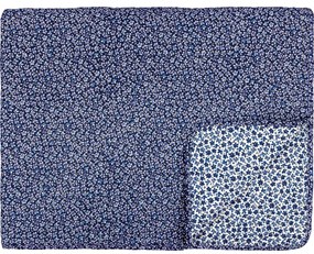 GREEN GATE Prošívaný přehoz Dahla Blue 140 x 220 cm, modrá barva, textil