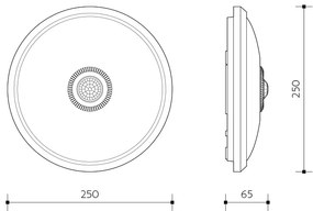 LEDMED EMMA stropní a nástěnné LED svítidlo se senzorem 12W - neutrální