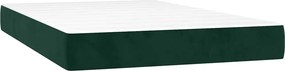 Box spring postel s matrací tmavě zelená 120 x 200 cm samet 3143136