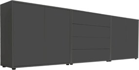 XXXLutz ŠIROKÁ KOMODA, antracitová, 237/73/33 cm MID.YOU - Široké komody - 001067002603