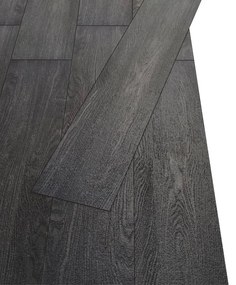 Nesamolepicí PVC podlahová prkna 4,46 m² 3 mm černá,  146595