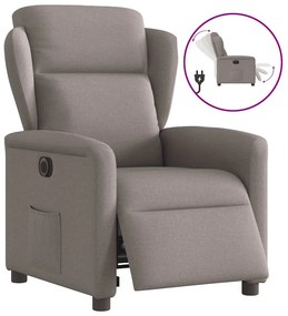 Elektrické polohovací křeslo taupe textil 3303121