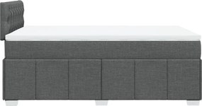 Box spring postel s matrací tmavě šedá 120x200 cm textil 3289343