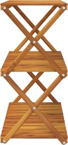 3patrový skládací regál 70 x 31 x 63 cm masivní akáciové dřevo 153328