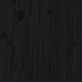 Zahradní lavice černá 80 x 38 x 45 cm masivní borové dřevo - Default Title
