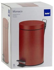 KELA Kosmetický koš Monaco kov červená 3l KL-24289