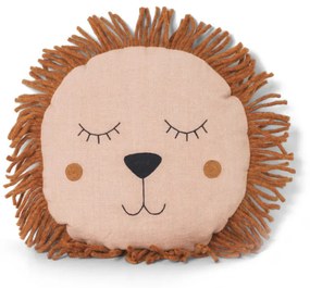 Ferm Living Dětský polštář Safari Lion, rose