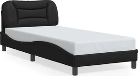 Rám postele s LED bez matrace Hvar černý 90 x 200 cm 3213906
