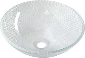 Sapho Beauty - Umyvadlo na desku, průměr 42 cm, bez přepadu, čiré sklo TY165